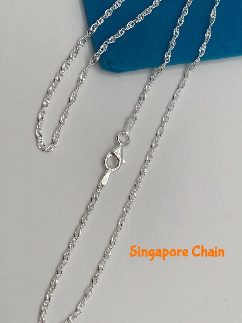 Solid Sterling Silver Chain Real 925 Silver Sturdy Necklace Box Curb ...