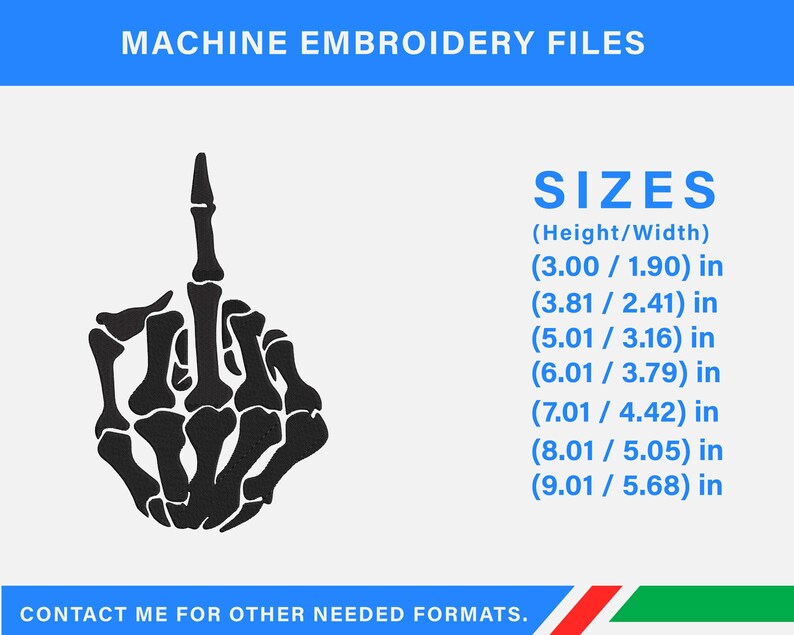 Skeleton Middle Finger Machine Embroidery Design (digital Download) - Etsy