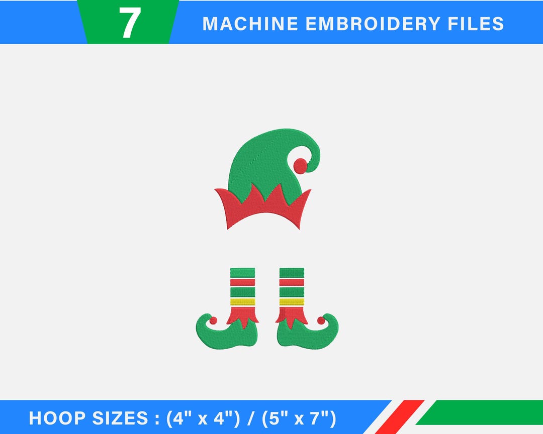 Christmas Elf Machine Embroidery Design, 7 Sizes (instant Download) - Etsy