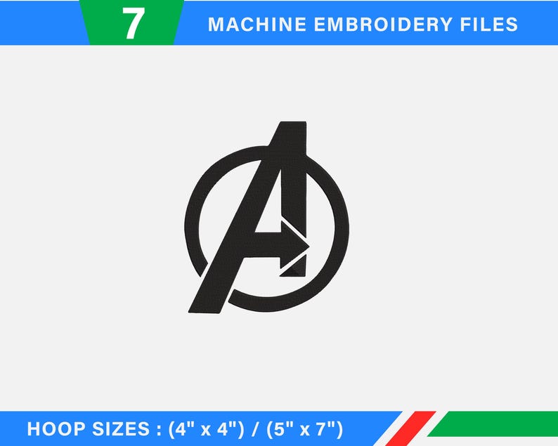 Avengers Logo Machine Embroidery Design, 7 Sizes (instant Download) - Etsy