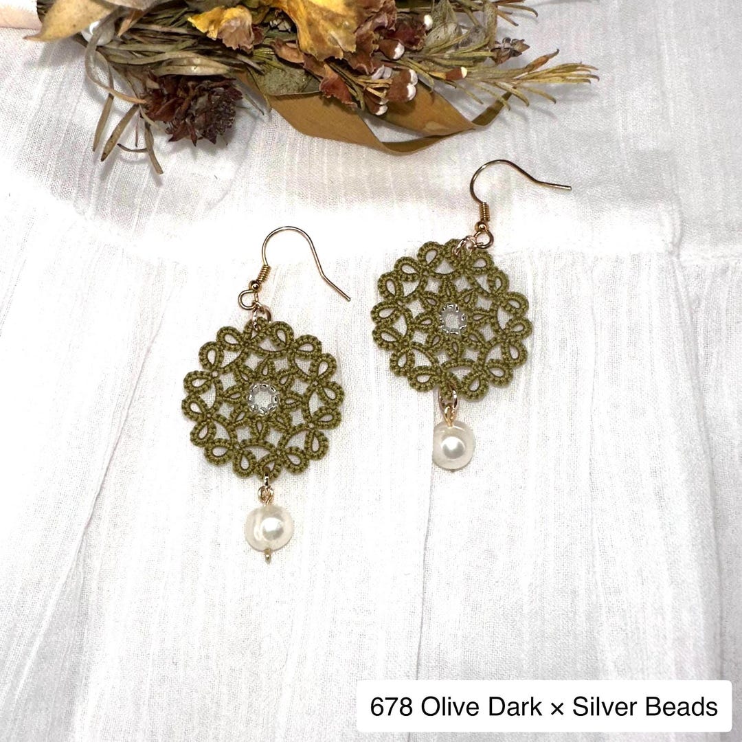 Handmade Tatting Lace Ribbon Dance Earrings: 14K Gold-filled, Custom ...
