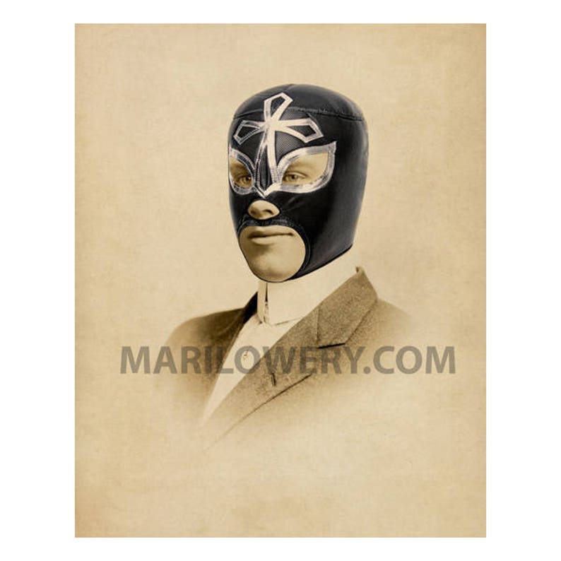 Luchador Art Lucha Libre 5 X 7 Inch Print Masculine Wall Art | Etsy