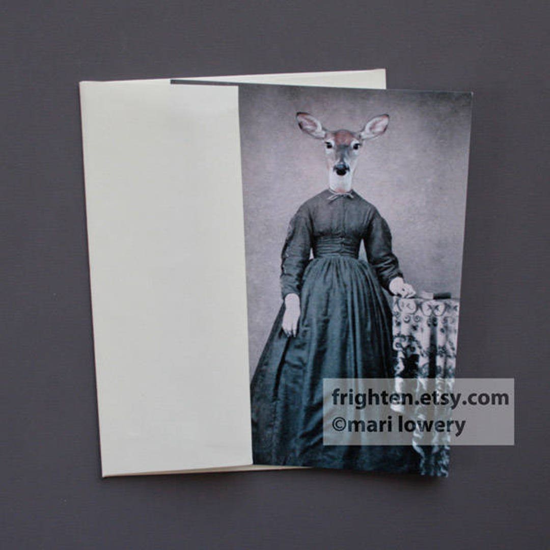 Deer Note Card Eco-friendly Animal Note Card With Envelope - Etsy