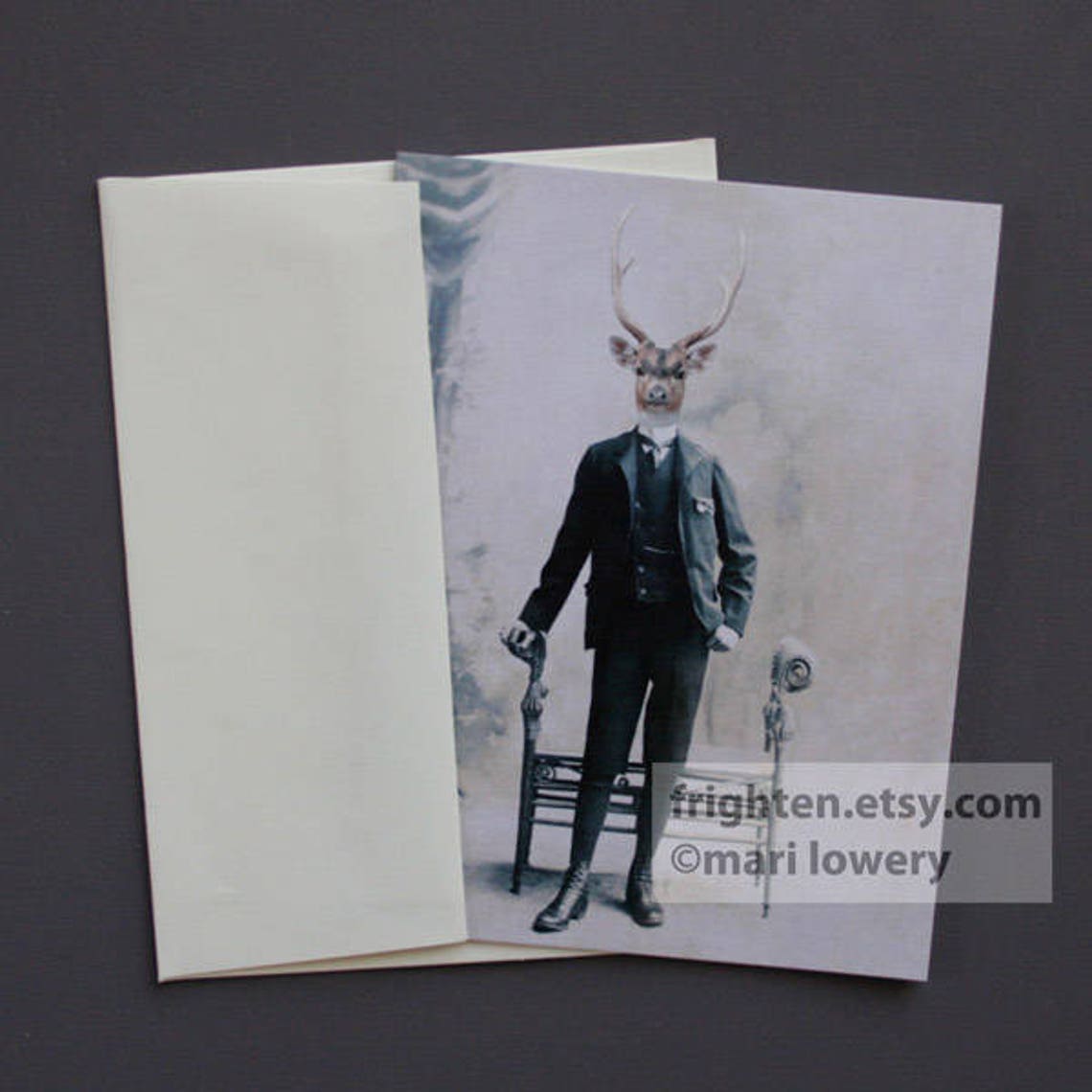 Deer Note Card Stag Art Eco-friendly Blank Note Card With - Etsy
