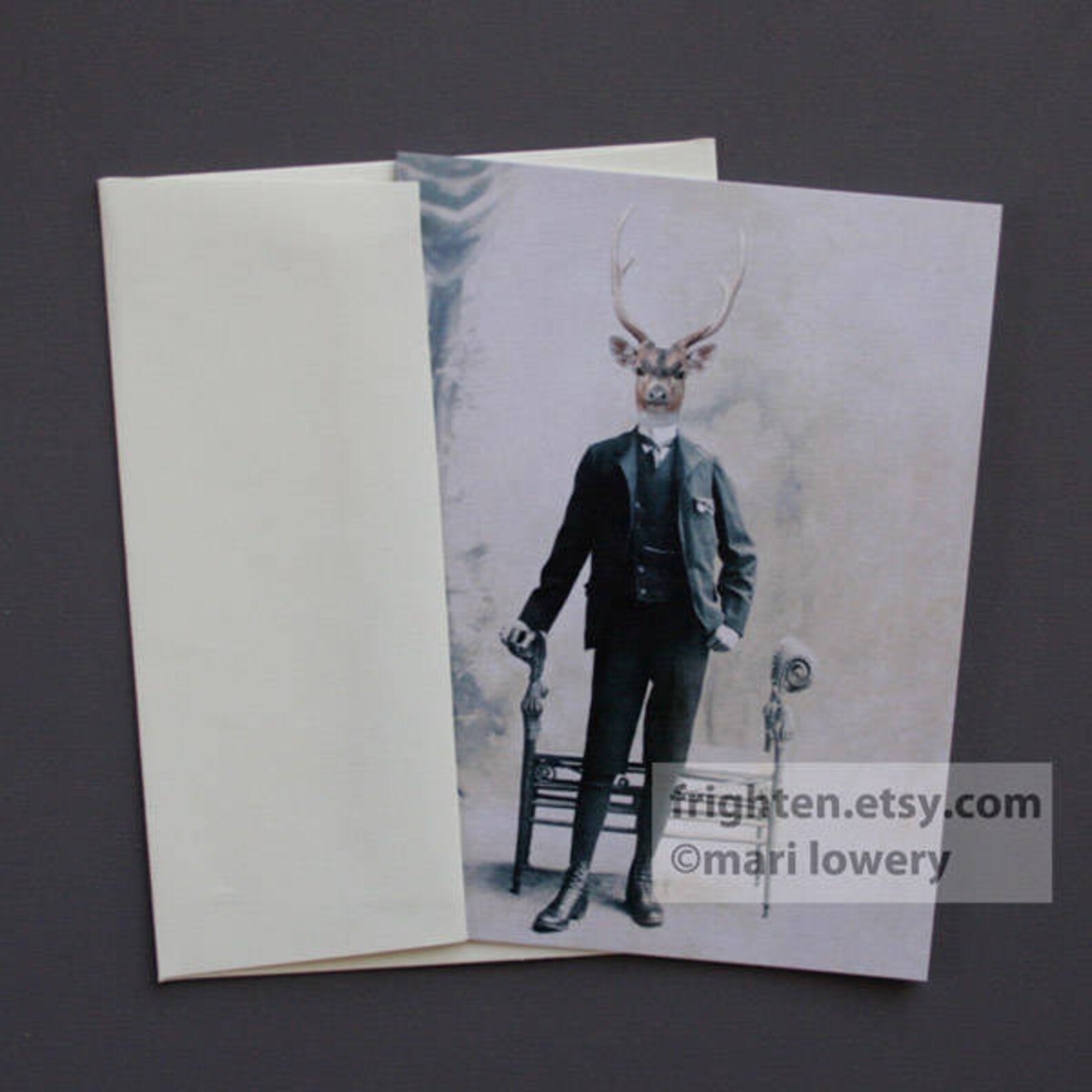 Deer Note Card Stag Art Eco-friendly Blank Note Card With - Etsy