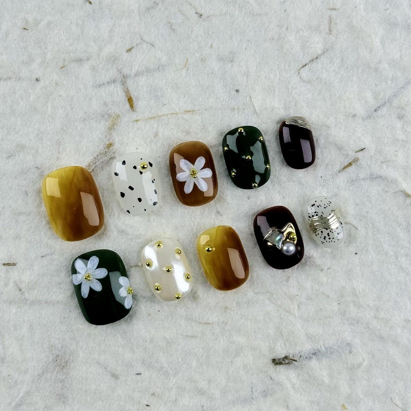 Short Black Nail Designs - Etsy UK
