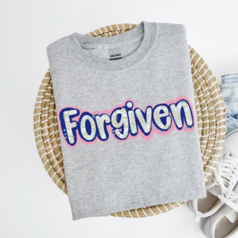 Forgiven PNG | Christian Sublimation Design | Bible Verse Faith Quote ...