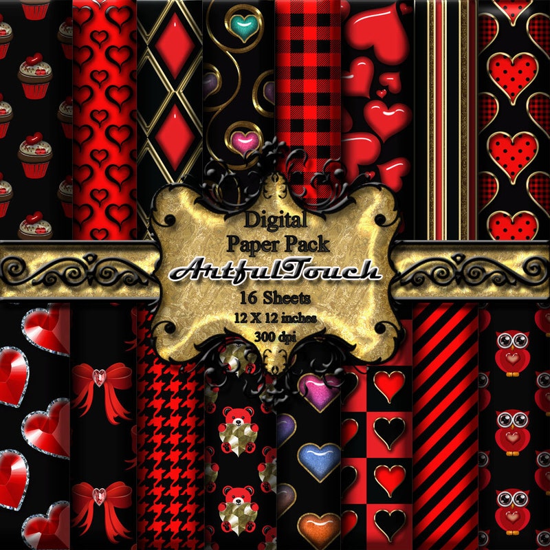 Red Damask Paper - Etsy