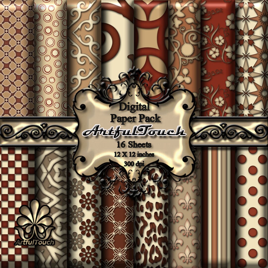 Digital Paper Scrapbook Paper 16 Scrapbook Digital Paper - Etsy