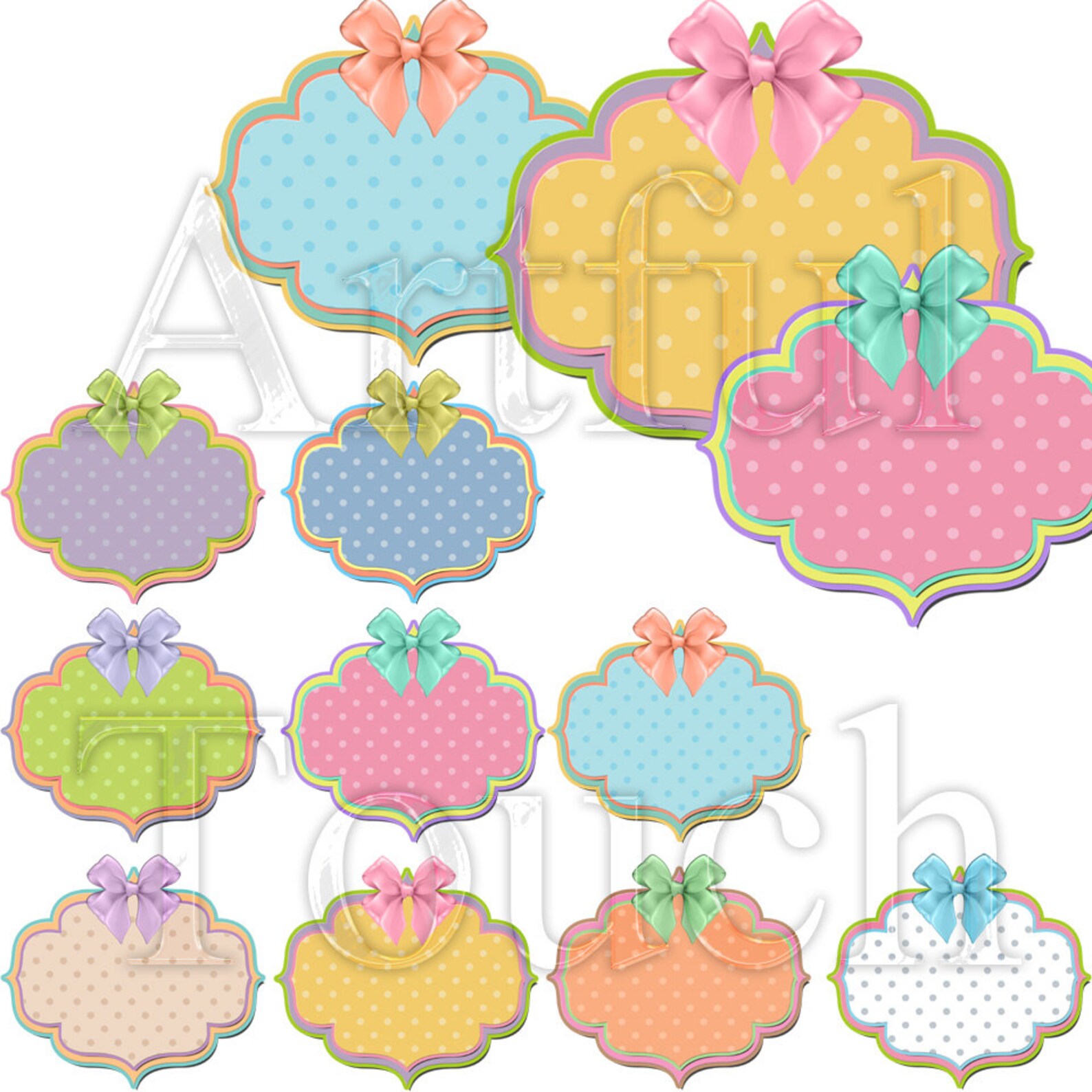 Digital Paper Frames Tags Clip Art Scrapbook Paper 9 PNG - Etsy