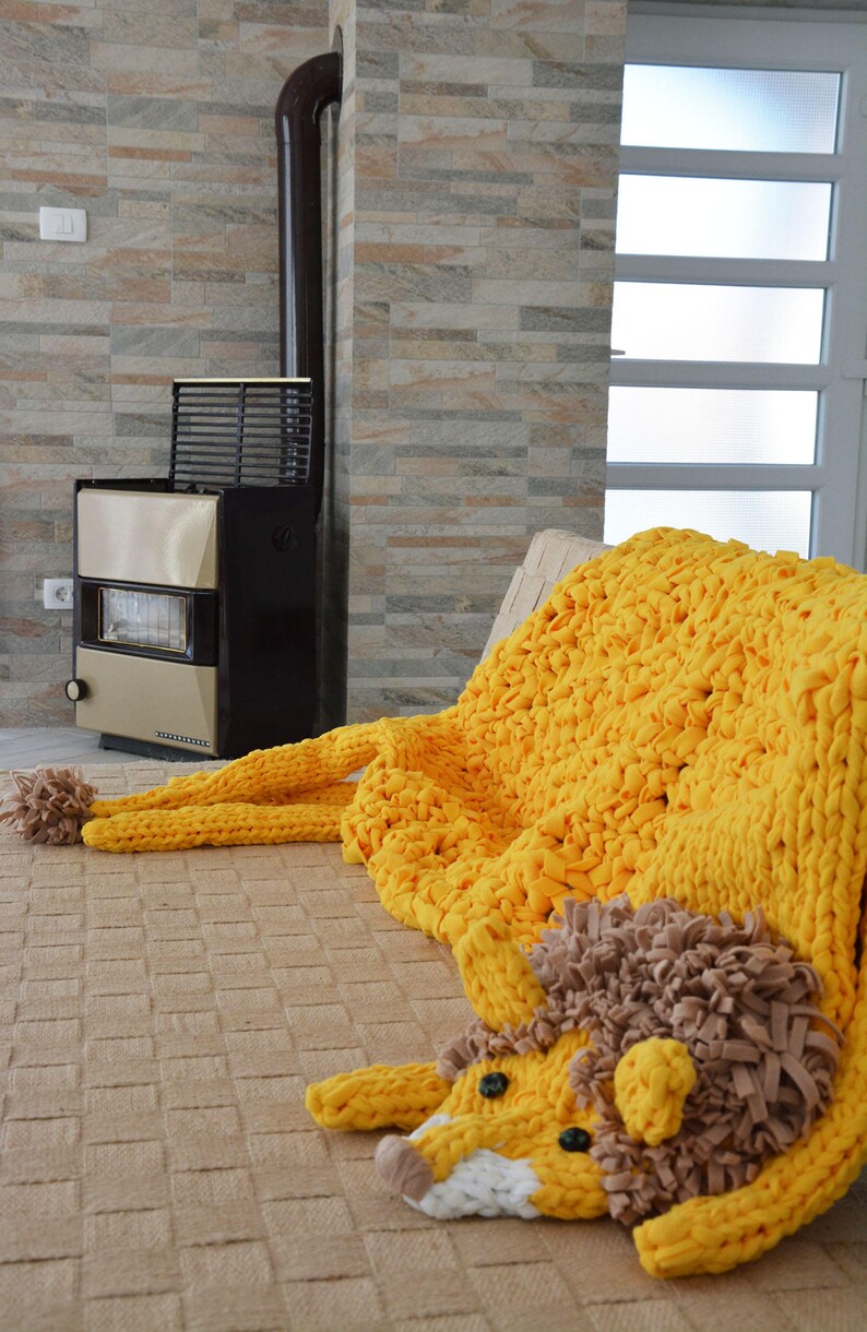 Long Lion Blanket, Lion Rug, Fleece Blanket, Fleece Rug, Animal Blanket ...