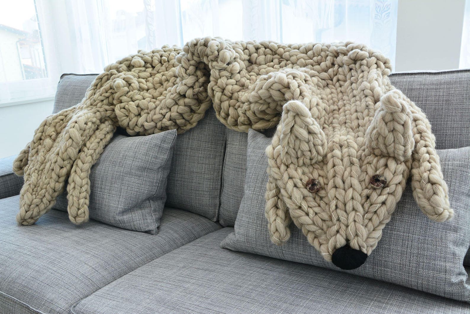 Long Fox Blanket Fox Rug Wool Blanket Wool Rug Animal - Etsy