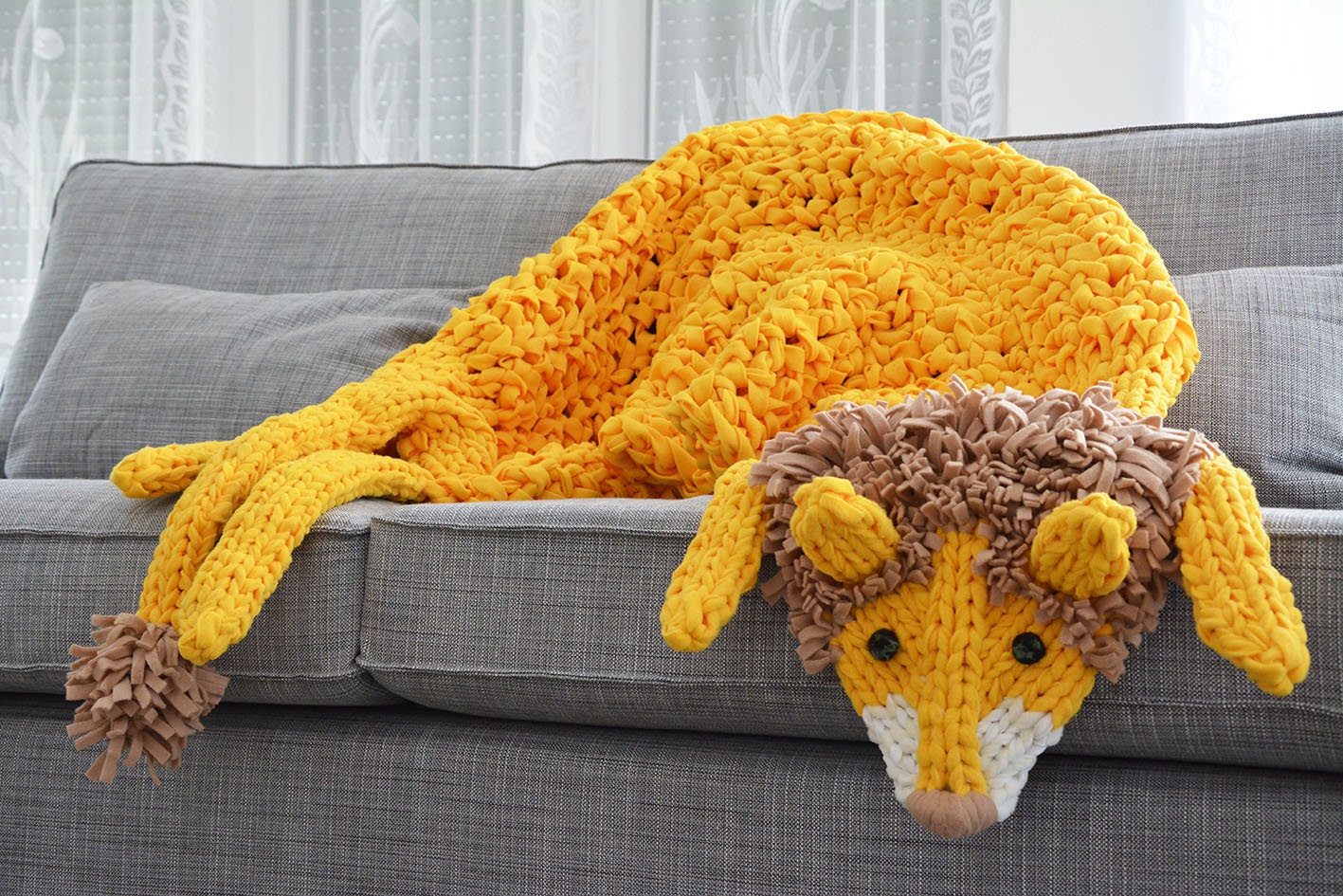 Long Lion Blanket, Lion Rug, Fleece Blanket, Fleece Rug, Animal Blanket ...