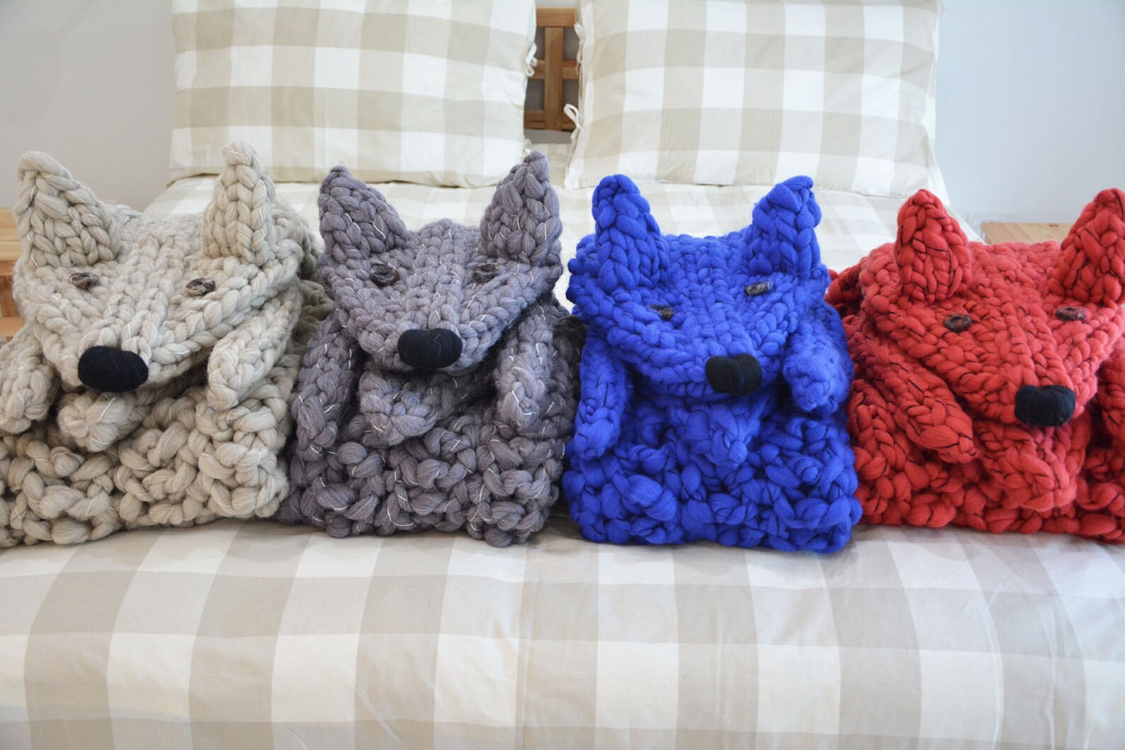 Long Fox Blanket Fox Rug Wool Blanket Wool Rug Animal - Etsy