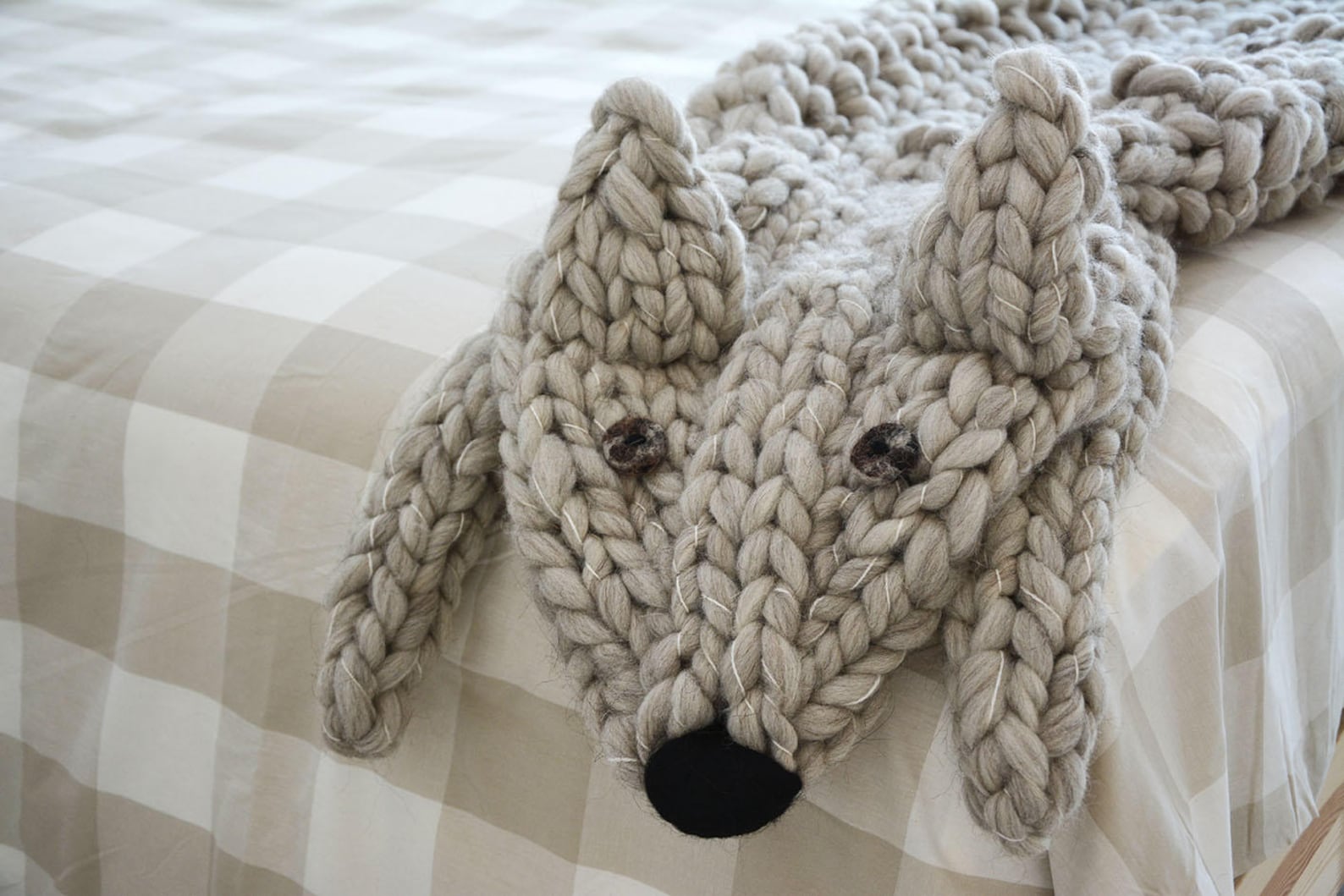 Long Fox Blanket Fox Rug Wool Blanket Wool Rug Animal - Etsy