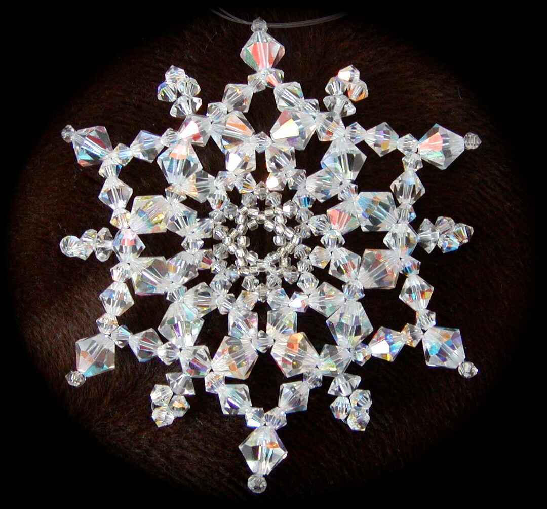 Crystal Snowflake With Spacers Ornament Tutorial - Etsy