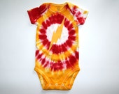 Items similar to Tie Dye The Flash Superhero Baby Onesie on Etsy