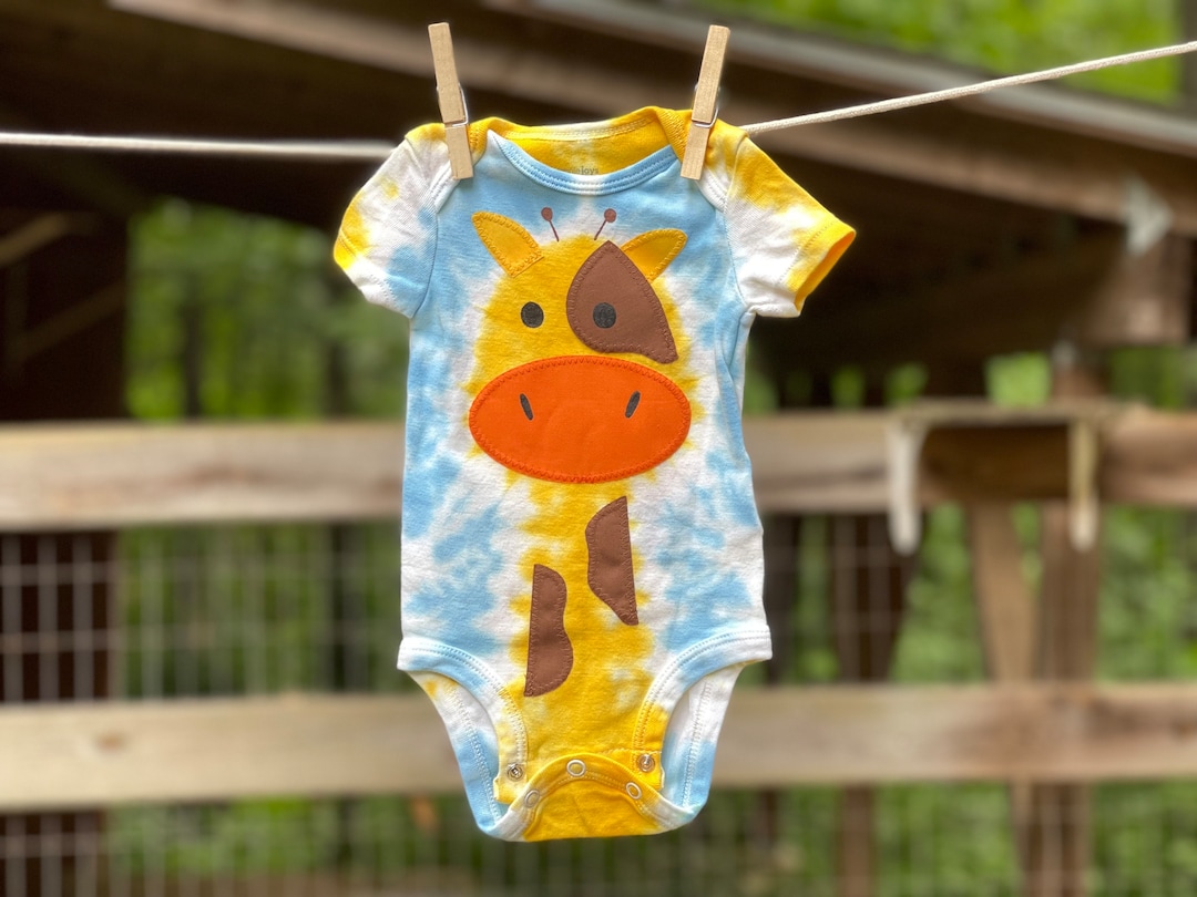 Tie Dye Giraffe, Baby Boy Bodysuit Outfit - Etsy