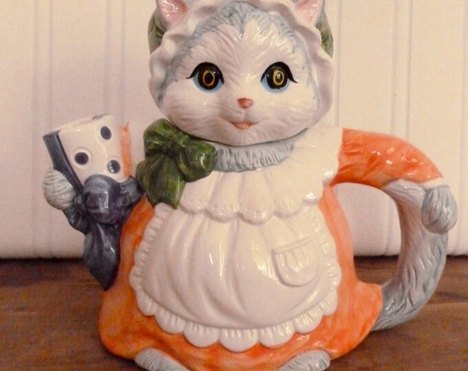 Vintage Kitty Cat Decorative Teapot by Heritage Mint Ltd - Etsy