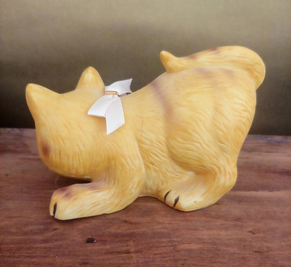Vintage Orange/ginger Ceramic Kitty Cat Figurine Cat - Etsy