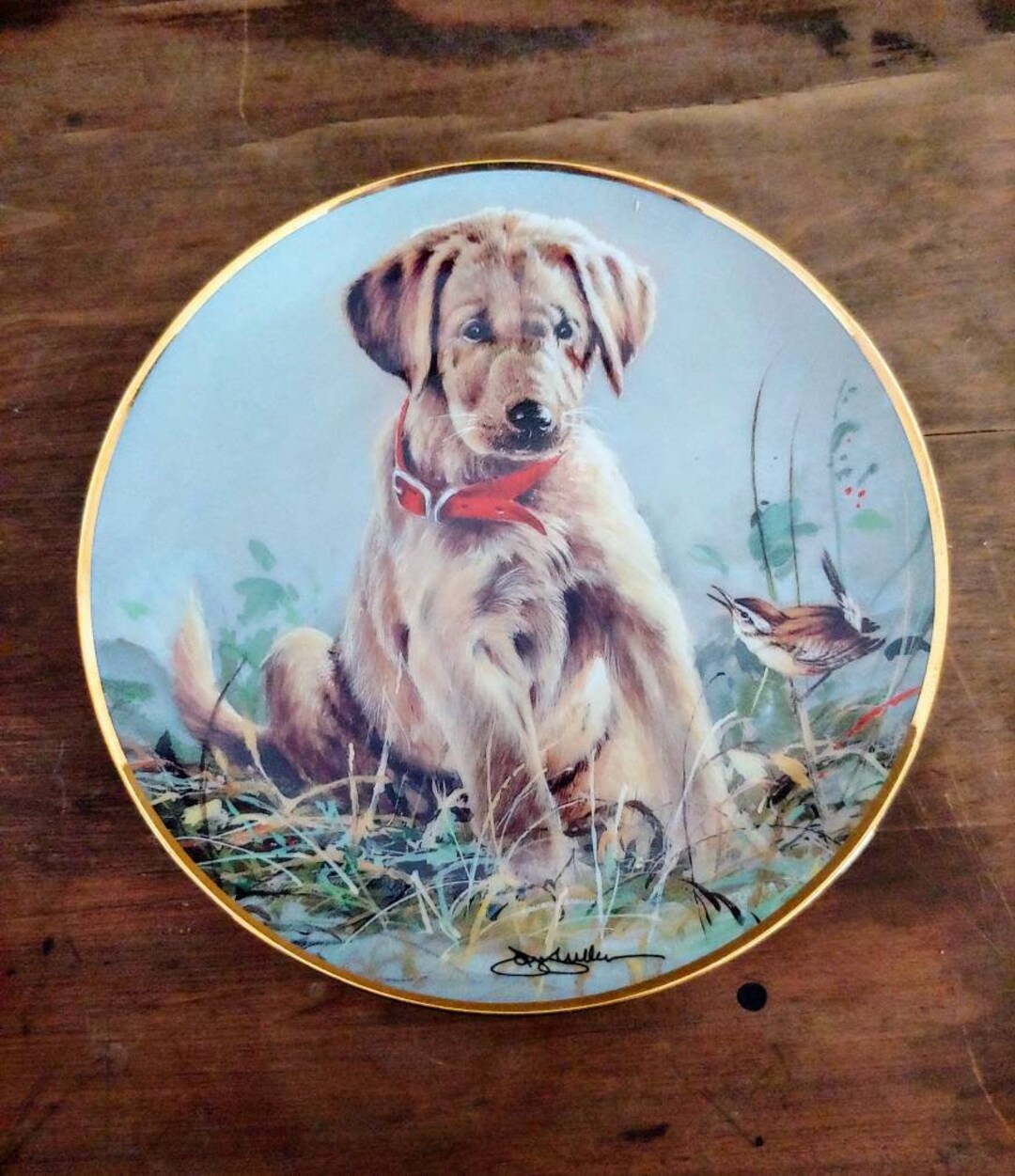 Limited Edition Franklin Mint Labrador Puppy Dog Collector Plate - Eye to Eye by James Killen ...