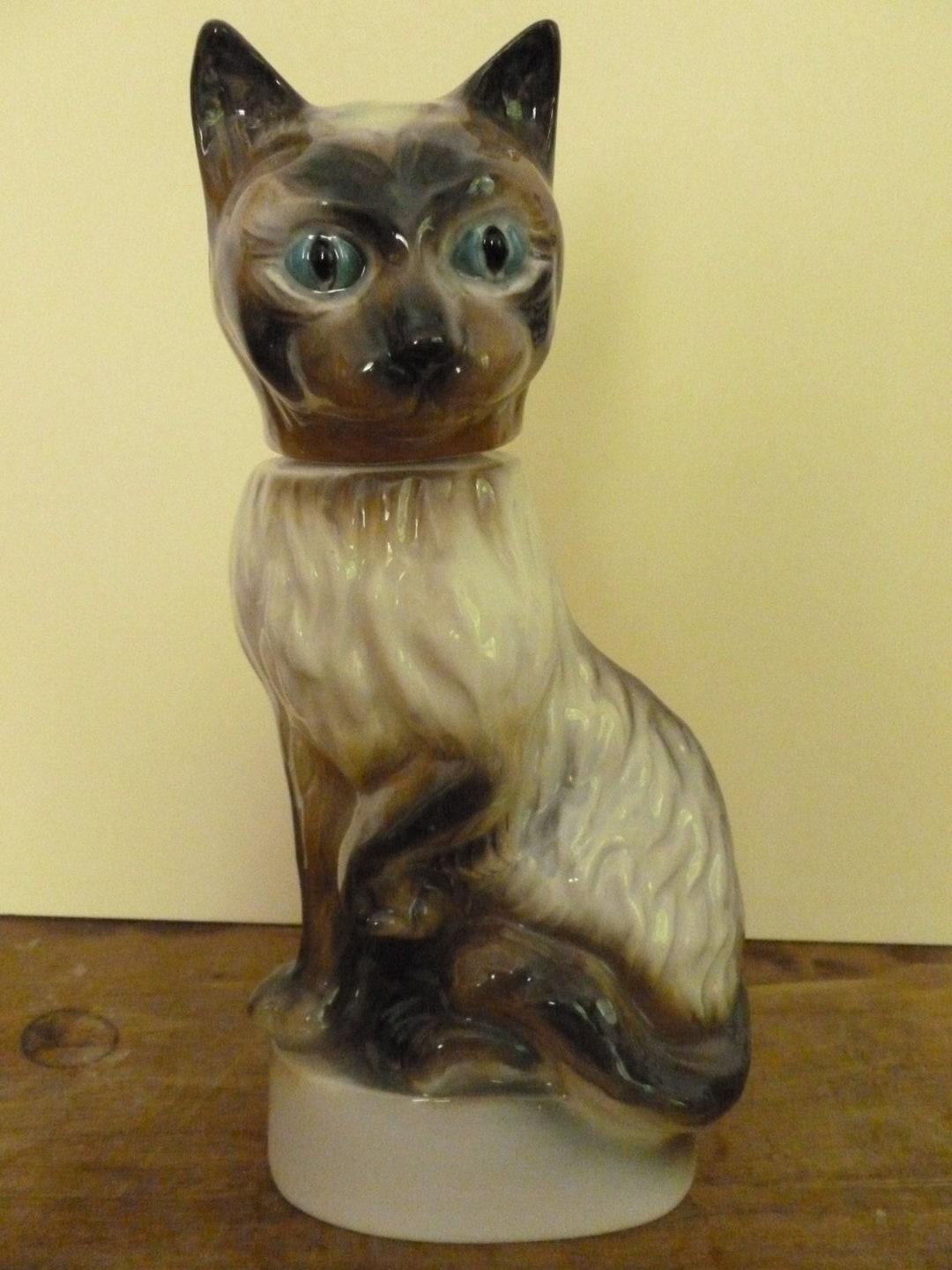 Siamese Cat Decanter by James Beam - Vintage Bar Decor - Retro Cat ...