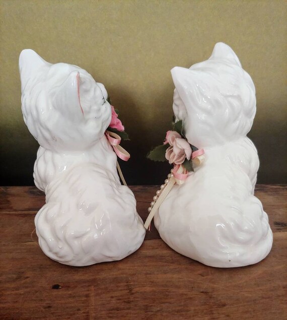 Collectibles Figurines & Knick Knacks Vintage White Cat Figurine Kitty ...