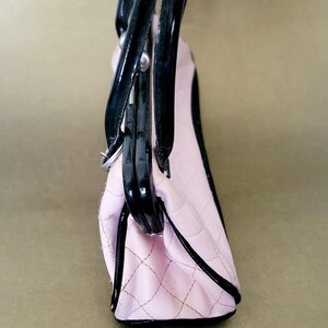 Pink Poodle Purse With Black Patent Trim Felt Poodle Appliqué Handbag ...