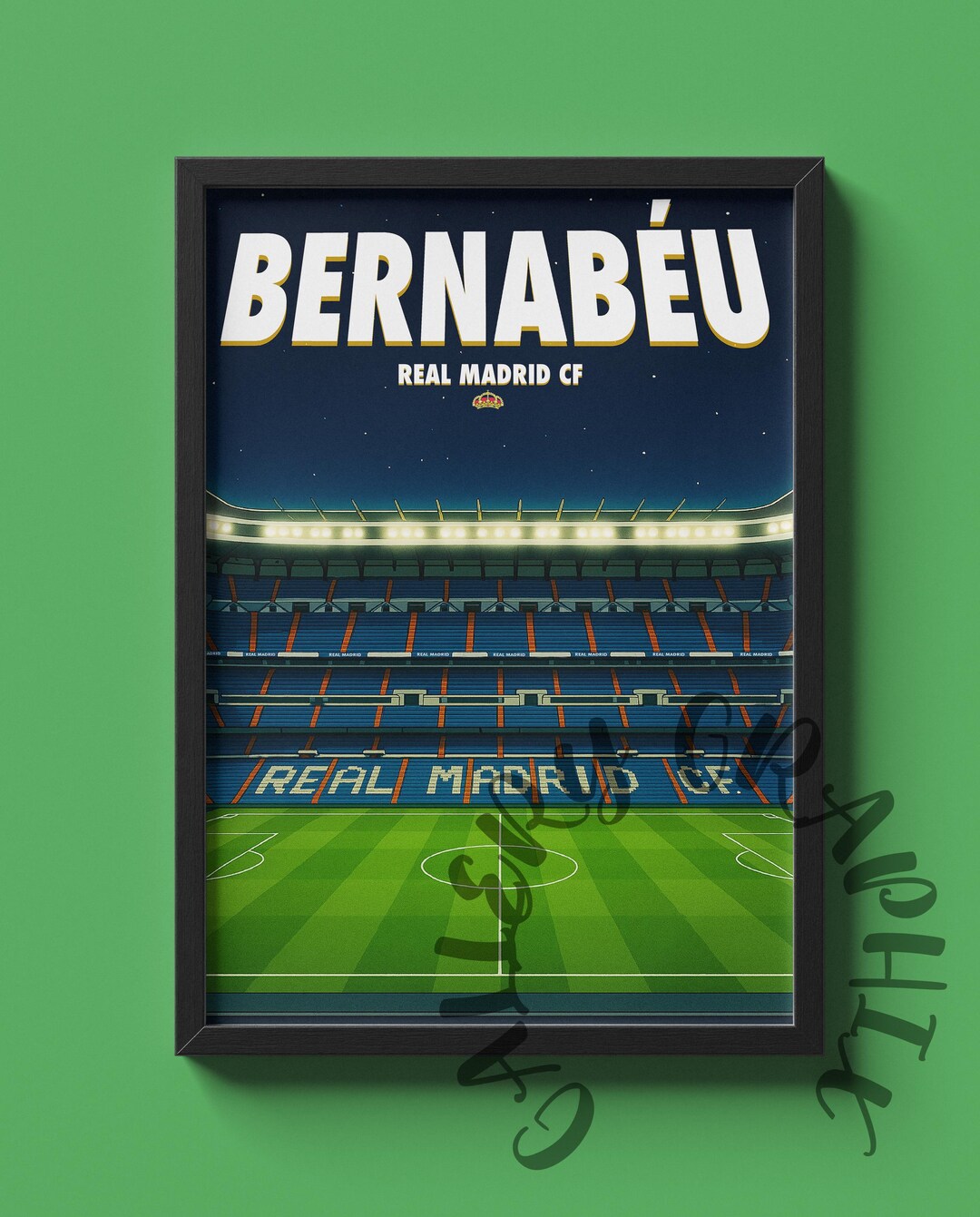 Real Madrid Bernabéu Stadium Poster Print - Stadium Wall Art - RMA ...