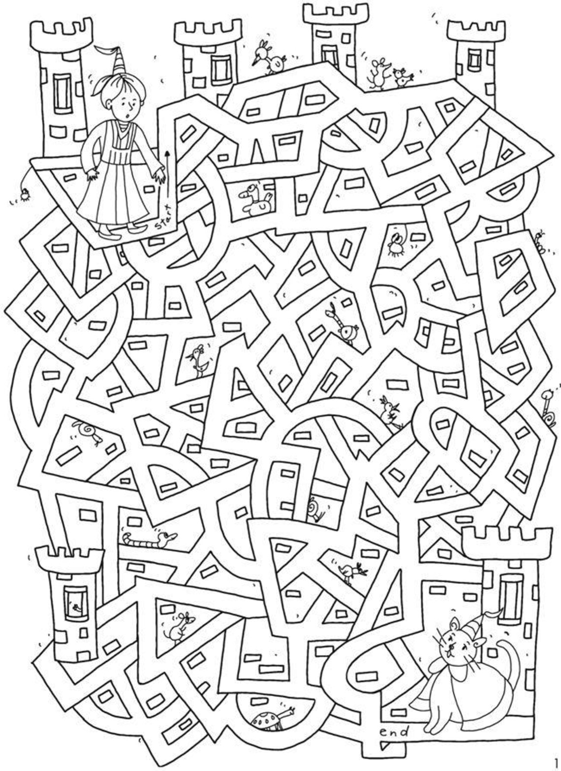 Dinosaur Maze Coloring Page | Printable Activity Sheet for Kids | Fun ...