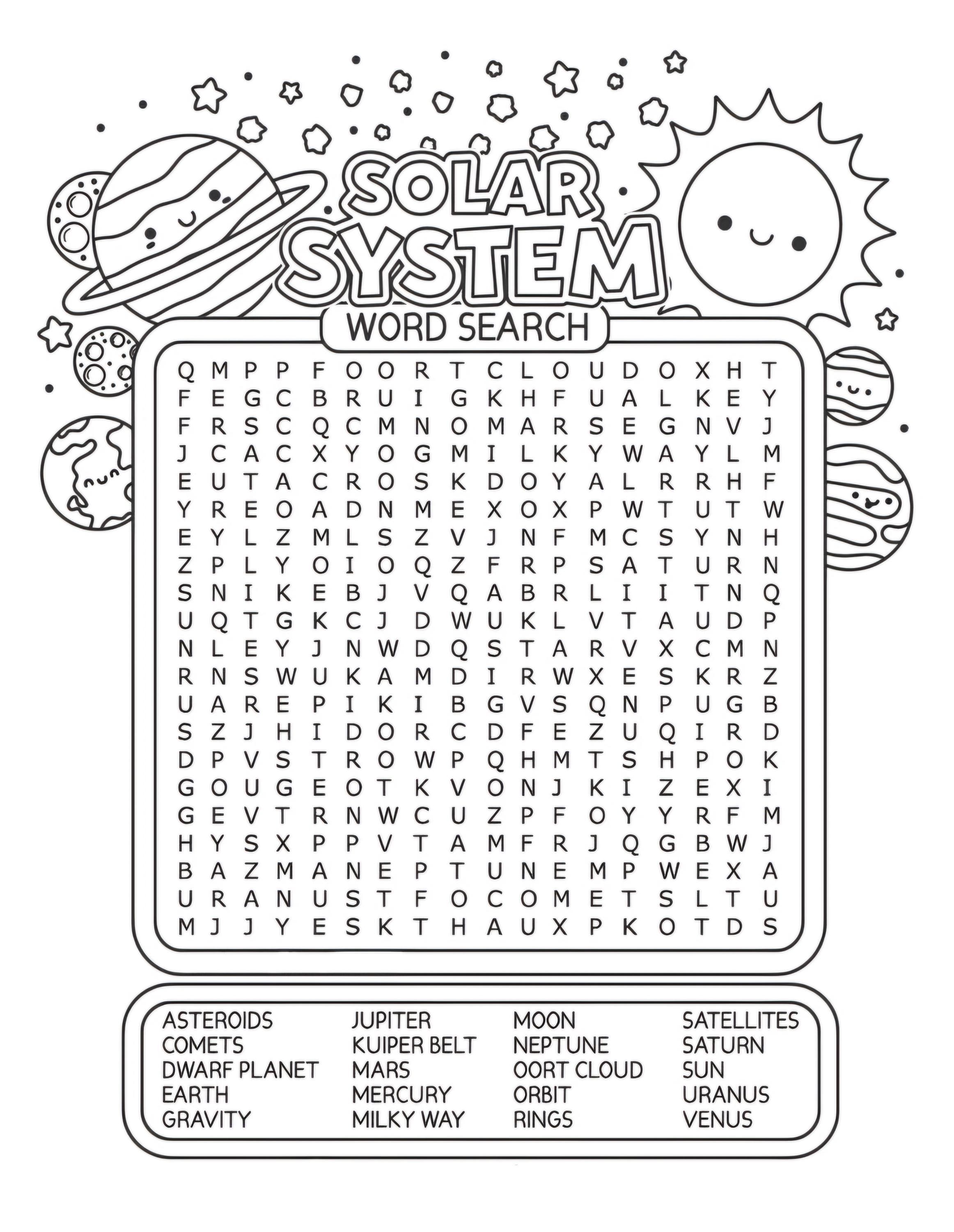 Ice Cream Word Search Coloring Page | Fun Printable Puzzle for Kids ...