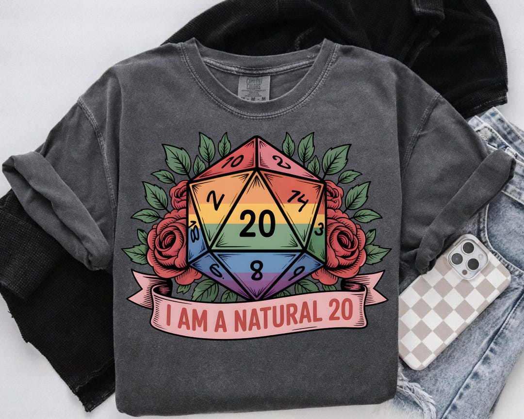 LGBT Natural D20 Dice, RPG Dice, Dandd, Dnd Shirt Design, Dungeon ...