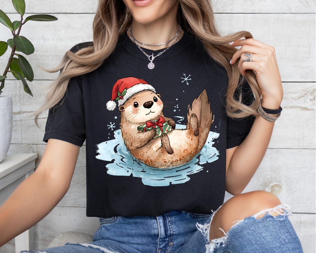 Christmas Otter PNG, Significant Otter, Otter Clipart, Otter Sticker ...