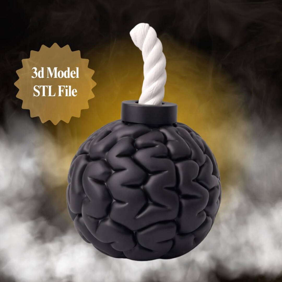 Brainbomb STL File | 3D Model, Dark Humor Art (digital Download) - Etsy UK