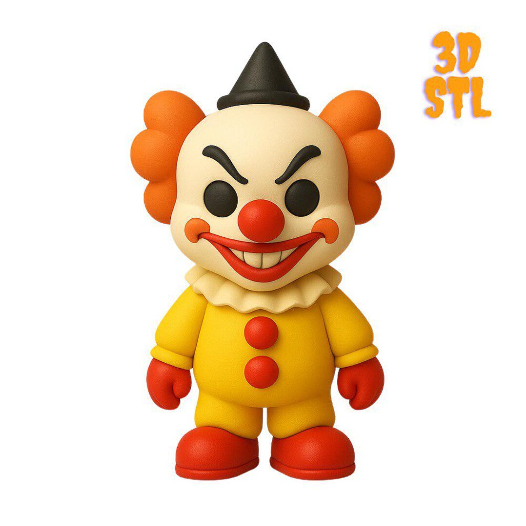 Creepy Clown STL Figurine – Halloween 3D Printable Spooky Decor ...