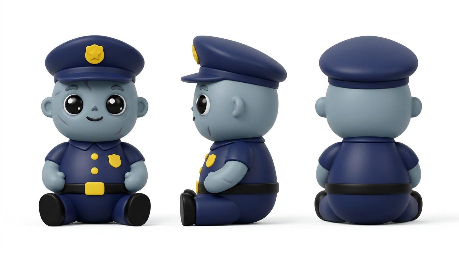 Chibi Police Officer 3D Model STL File, Monster Cop Figurine Download ...