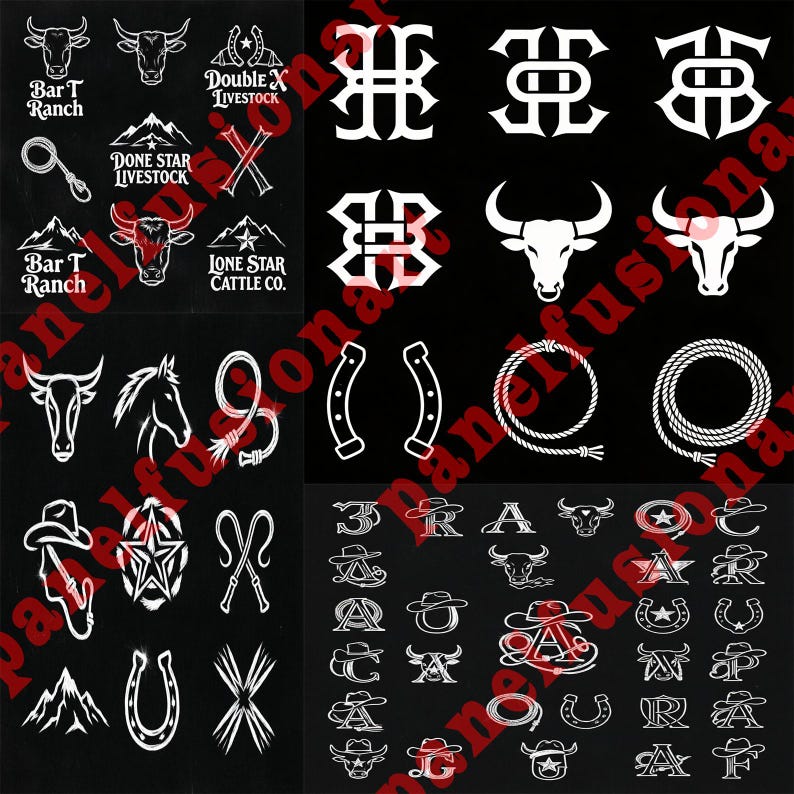 Rodeo Cowboy Custom Cattle Brand – Rodeo Ranch Logo, Western Cowboy ...