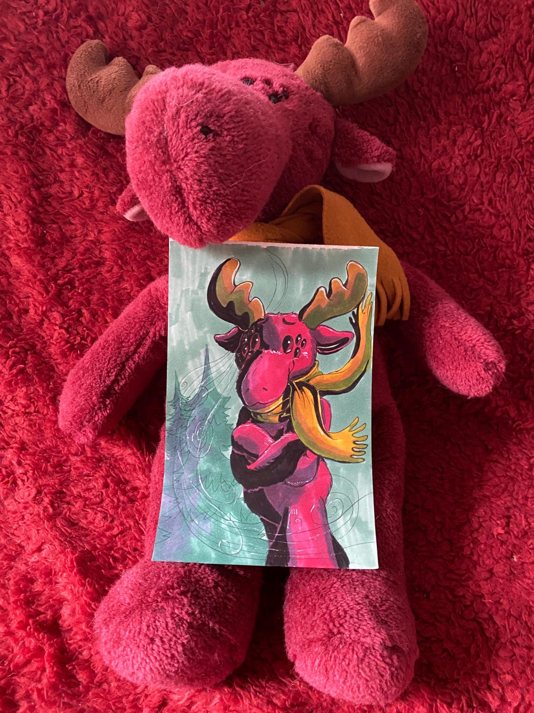 Weirdcore Upcycled Winter Moose Plush - Etsy