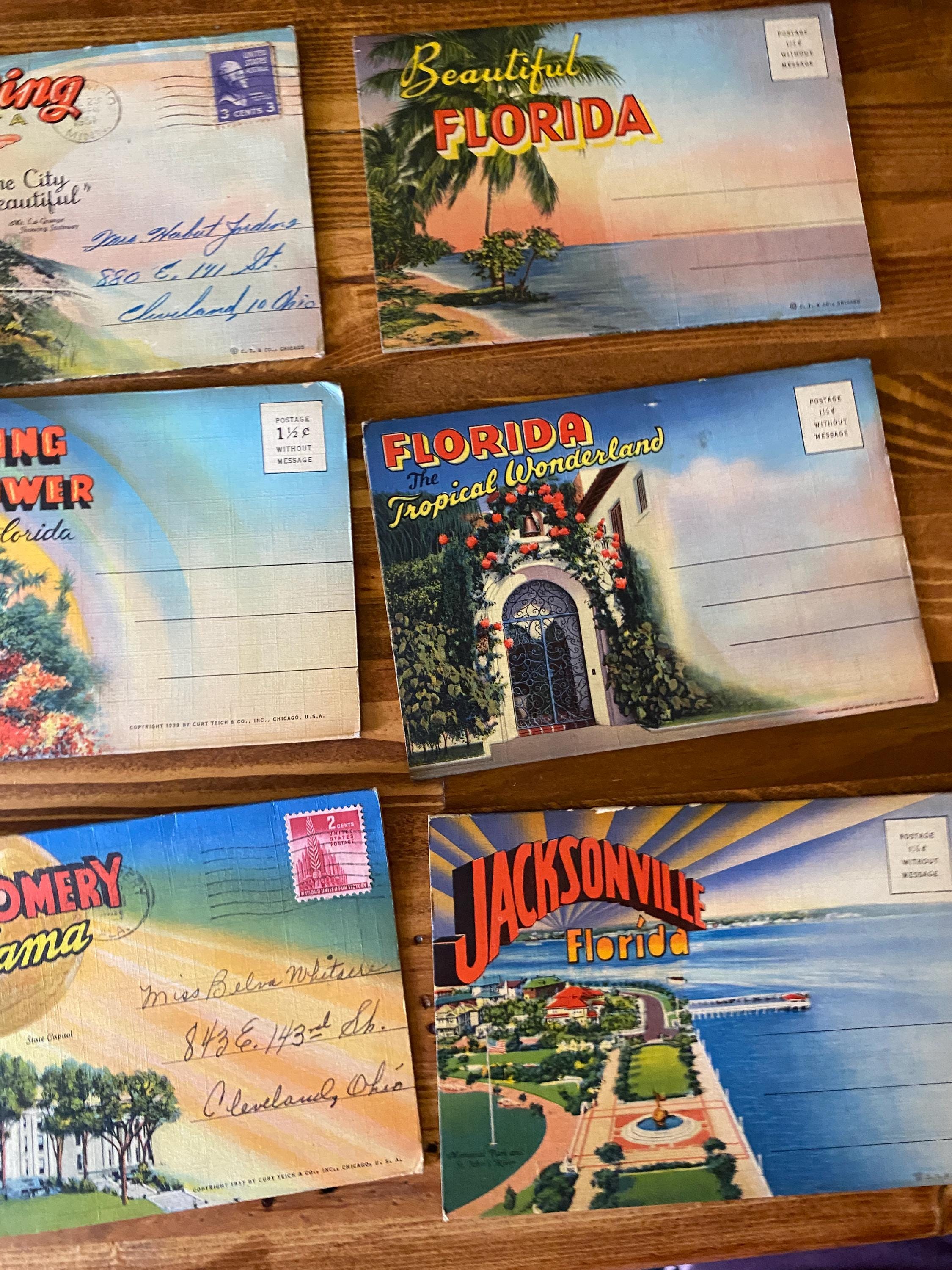 Vintage Fold Out Postcards - 1930s and 1940s - Etsy