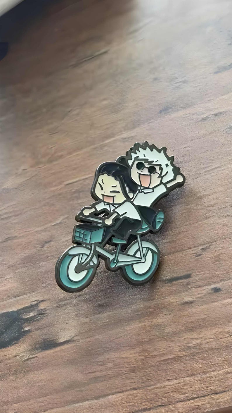 Gojo & Geto Pin Badge – Jujutsu Kaisen Best Friends on a Bike - Etsy
