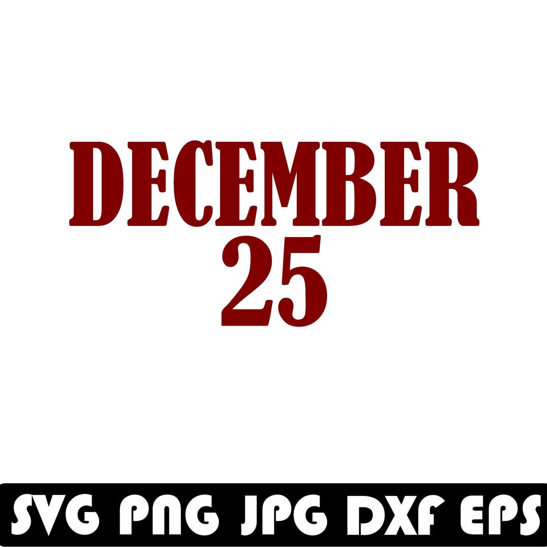 Retro December 25 Png,christmas Svg Design, Instant Download - Etsy