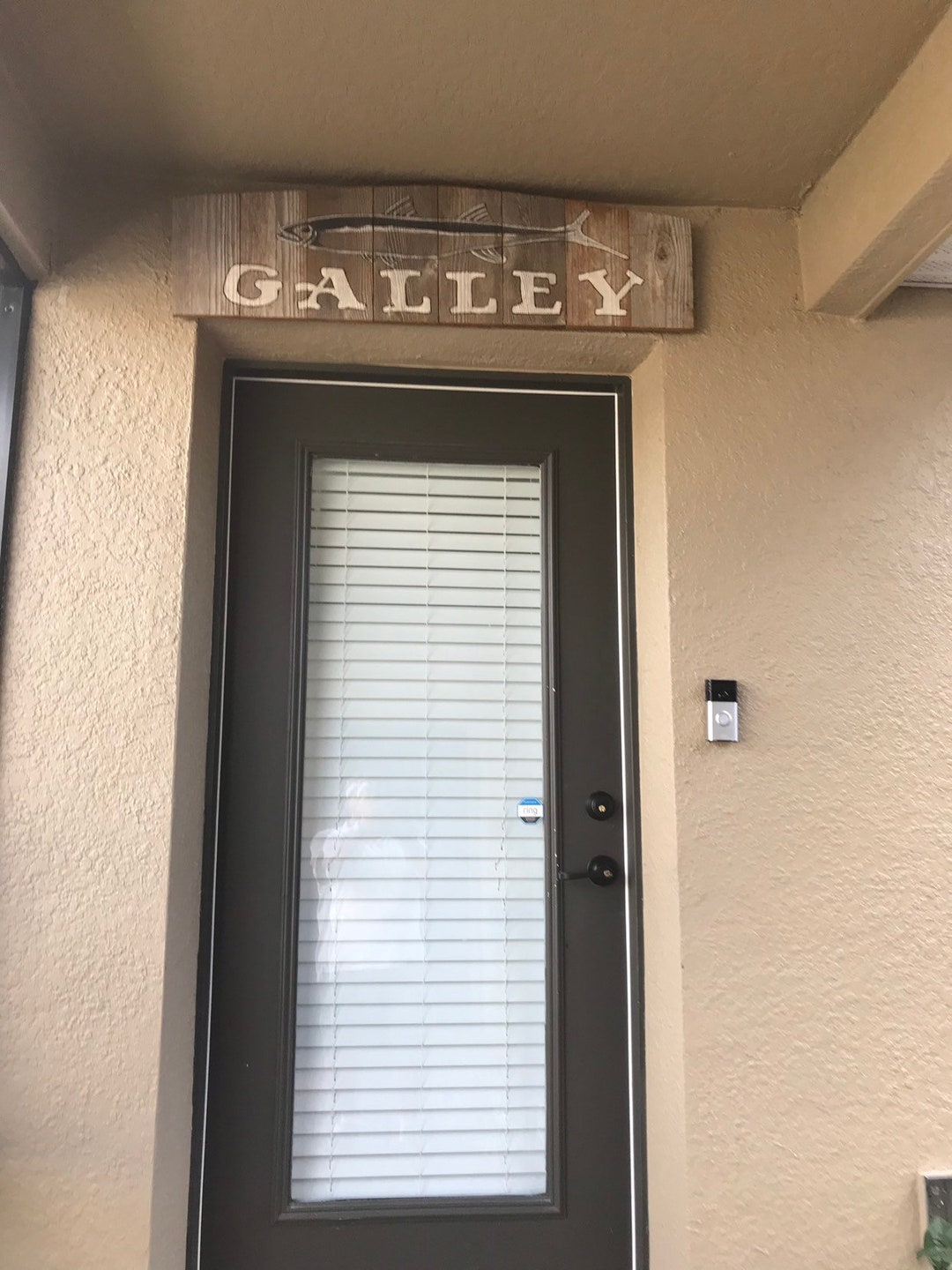 Galley Sign, Weathered Cedar, Woodburned and Handpainted Detail, by ...