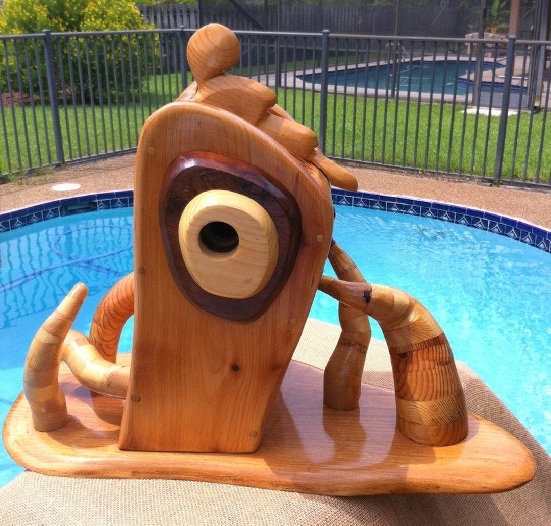 Abstract Bird House, Wood Art, Original, Hand Crafted Decorative by ...