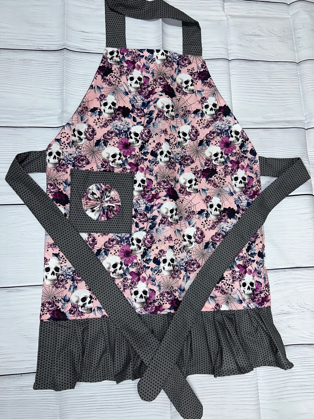 Floral Skulls 3-way Apron - Etsy