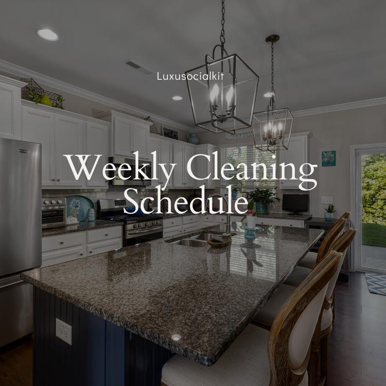 Weekly Cleaning Schedule Printable – Tidy Home Checklist, Home ...