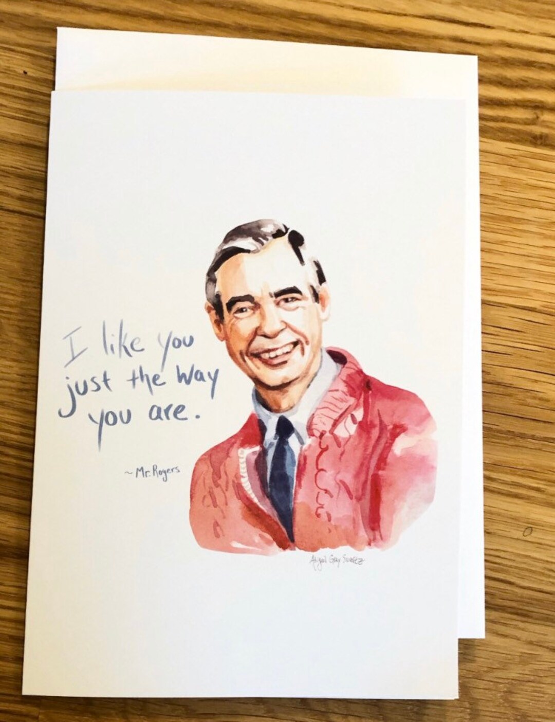 Mr Rogers I Like You Just the Way You Are Portrait and Inspiring Quote ...