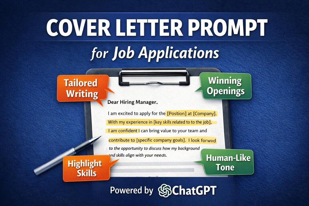 Cover Letter Prompt for Job Applications | Chatgpt Cover Letter ...