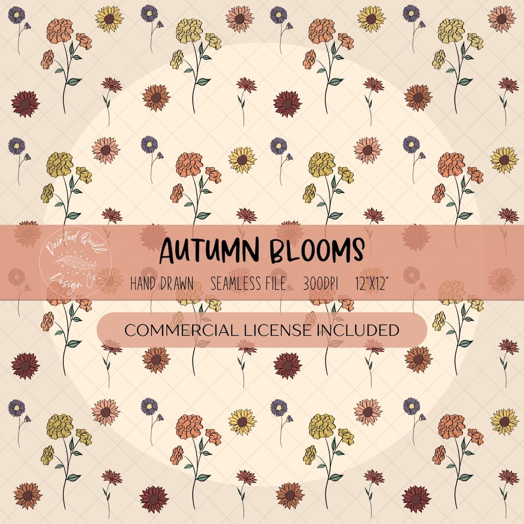 Fall Seamless Pattern || 300 DPI || Seamless File for Design || Cozy ...