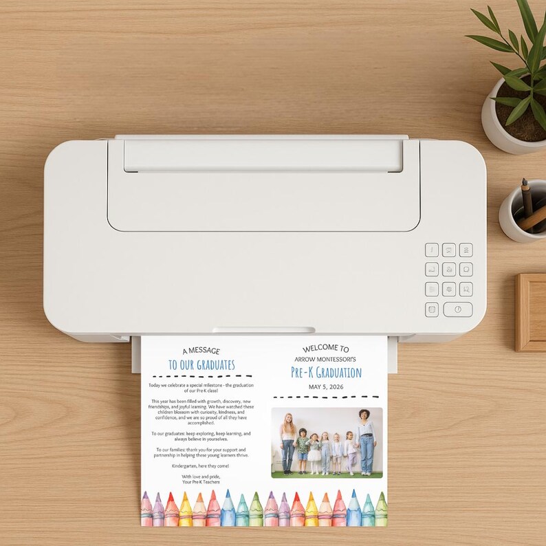 Preschool Graduation Program Template, Editable Pre-k Kindergarten ...