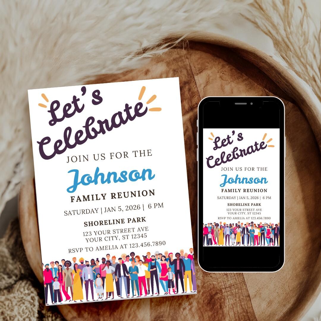Editable Family Reunion Flyer, Family Reunion Gathering Invite, Cousin ...